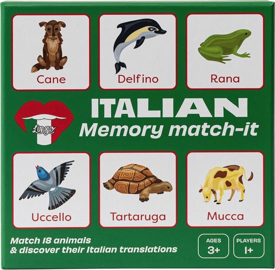 Lingo Italiaanse Memory Match-It | Matching Memory Kaartspel ...