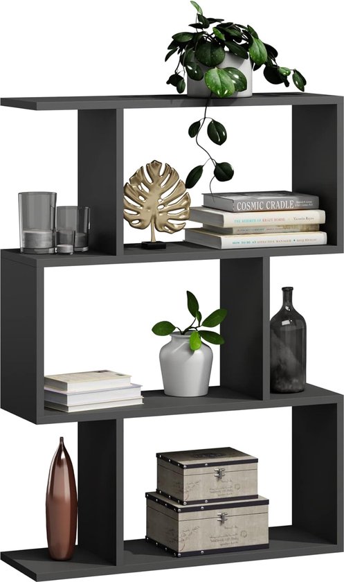 3 Boekenkastjes van spaanplaat, B/H/D, 76,4 x 107 x 28 cm, staand rek ...