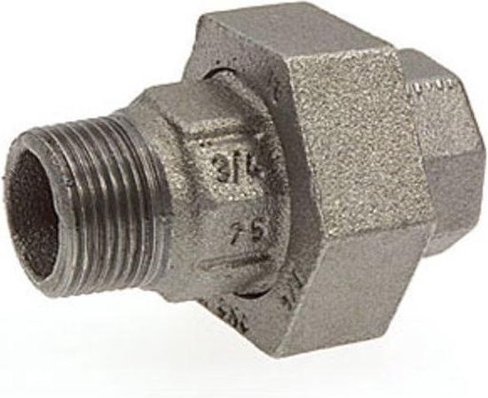 Nefit Ind Nr341 koppeling conisch met binnen en buitendraad 3/4 zwart | bol.com