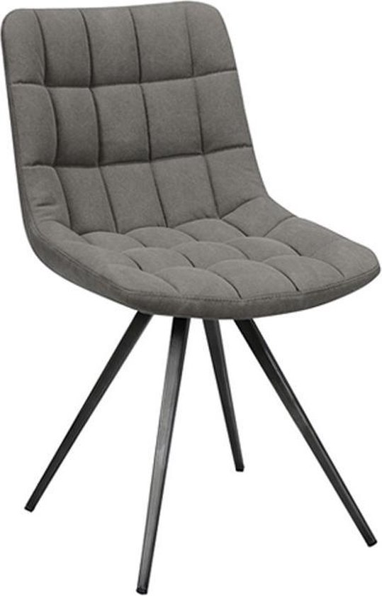 Stoel design denimstof antraciet en metalen frame | bol.com