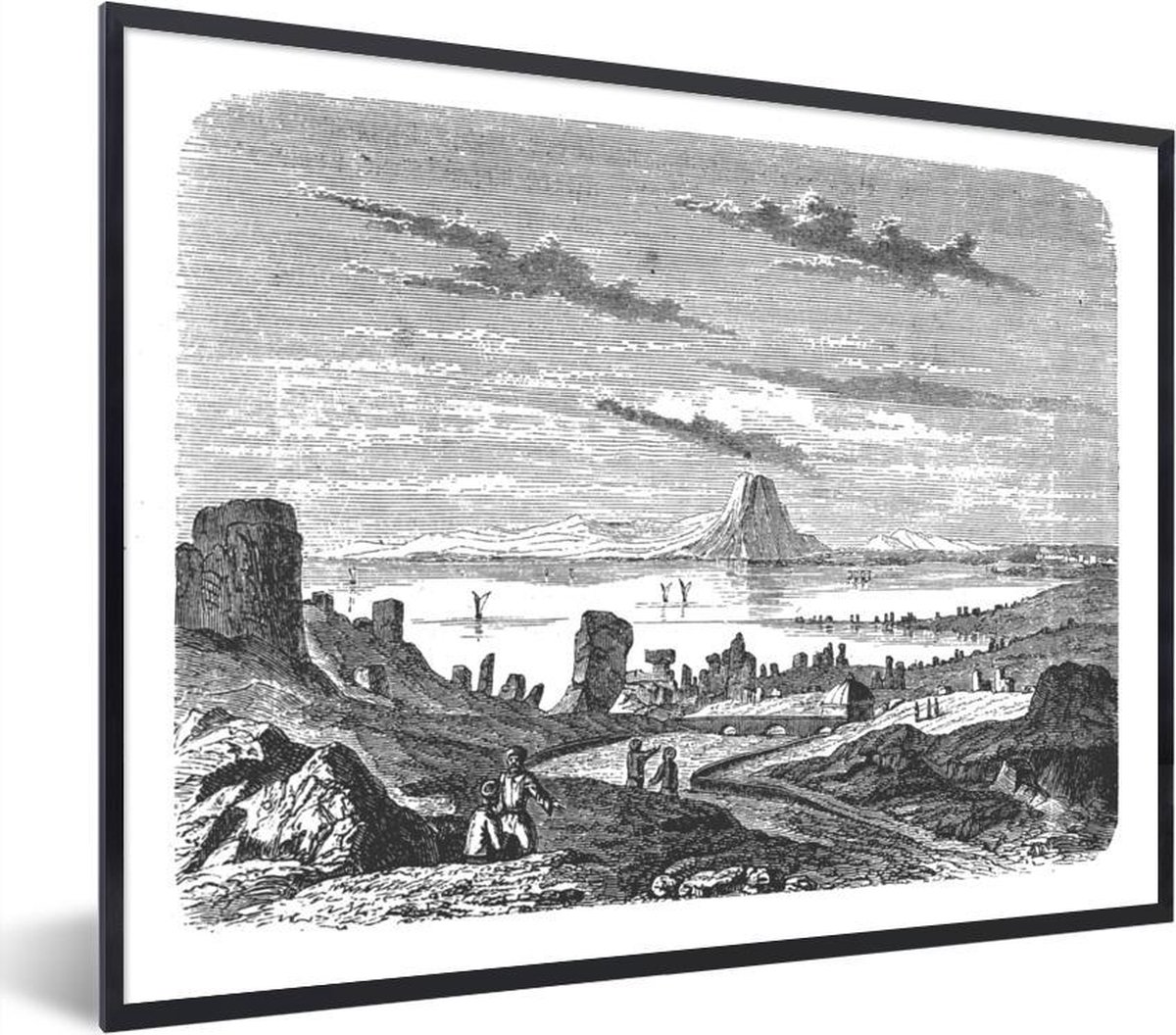 Fotolijst incl. Poster - de oude stad Carthago - 80x60 cm - Posterlijst ...