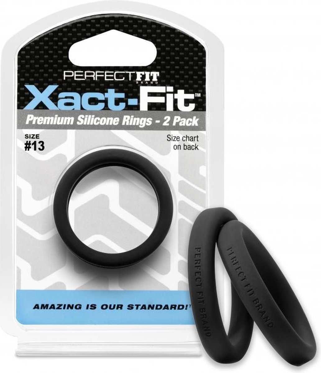 #13 Xact-Fit Cockring 2-Pack - Zwart | bol.com