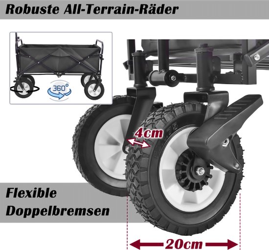 Bolderkar - Opvouwbaar - Bolderwagen - transportkar Kinderenvervoer ...