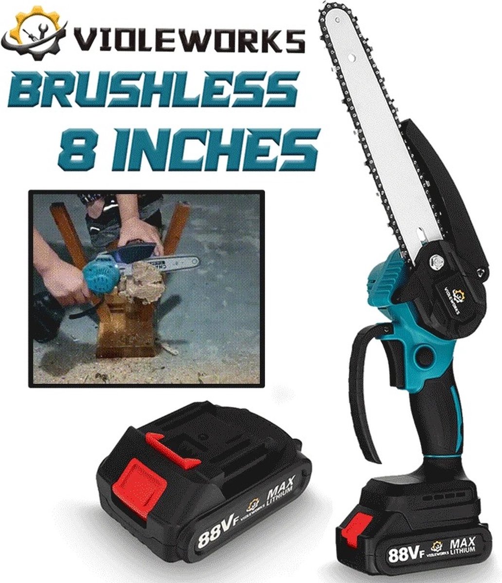 Stellar Mini kettingzaag met accu - Snoeizaag - Takkenzaag - Mini ...