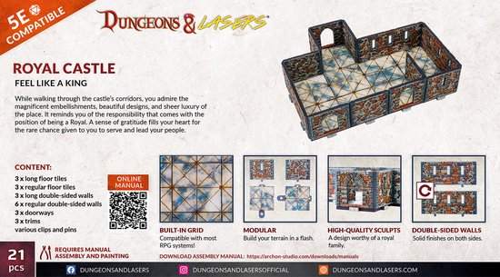 Dungeons and Lasers - ROYAL CASTLE - RPG Terrein - Roleplaying Games ...
