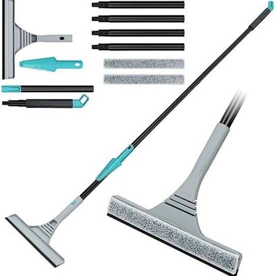 Window wiper with telescopic handle, grey | bol