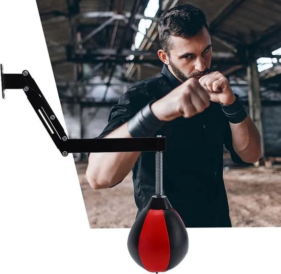 Pu Lederen Draaibare Boks Bal Peer Vorm Snelheid Trainen Box Bal Zak ...