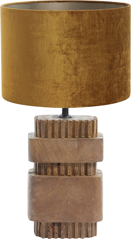 Light and Living tafellamp - goud - hout - SS102711 | bol