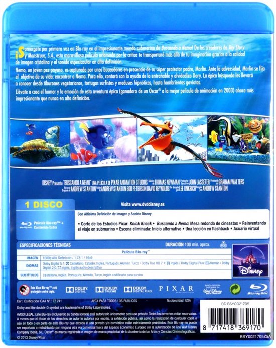 Finding Nemo [Blu-Ray] (Blu-ray), Alexander Gould | Dvd's | bol