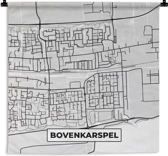 Wandkleed - Wanddoek - Kaart - Stadskaart - Bovenkarspel - Plattegrond ...