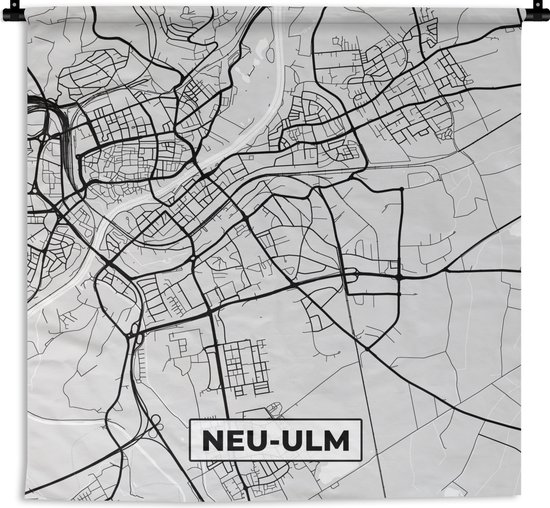 Wandkleed - Wanddoek - Stadskaart - Plattegrond - Neu-Ulm - Duitsland ...