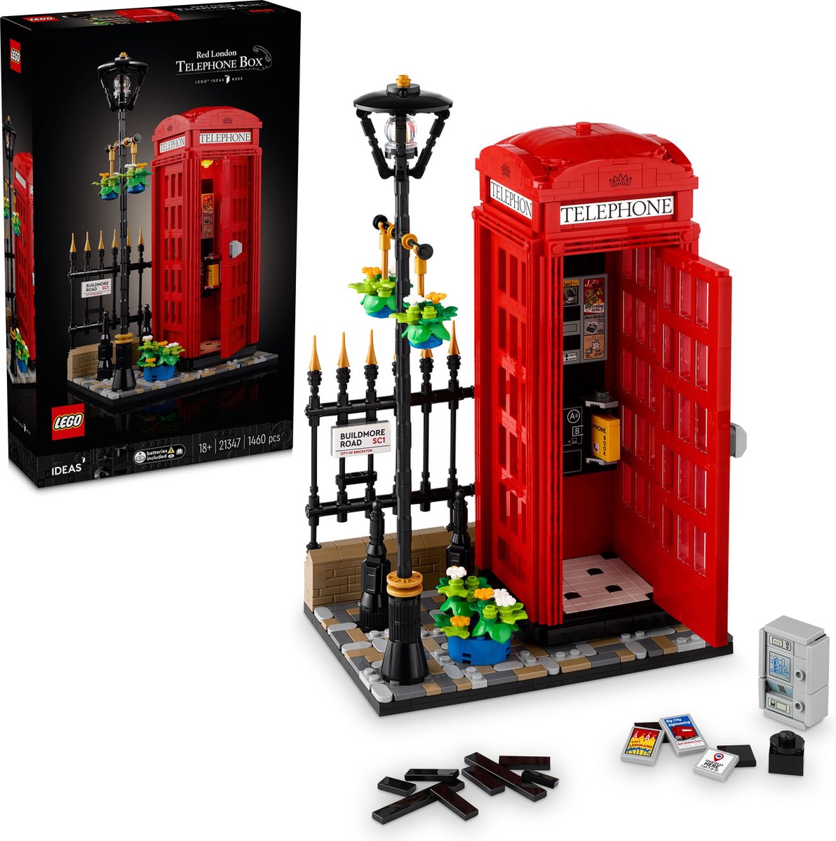 LEGO Ideas Rode Londense telefooncel - 21347 | bol
