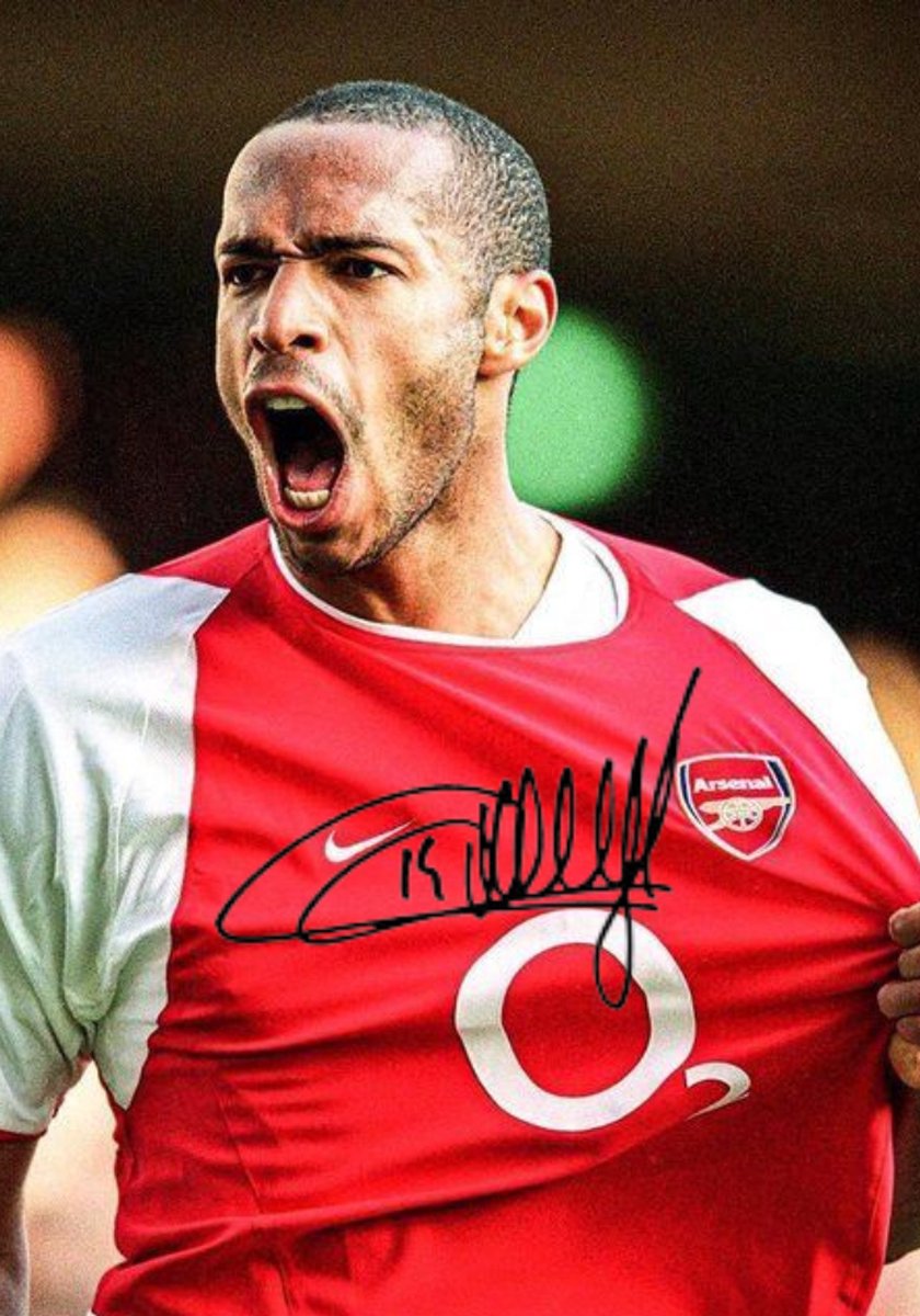 Thierry Henry Ingelijste Handtekening – 15 x 10cm In Klassiek Zwart ...