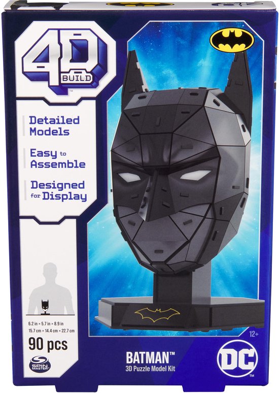 4D Build DC Batman - Batman-masker - 3D Puzzel - 90 stuks - kartonnen ...