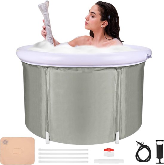 Ijsbad - Zitbad - Ice Bath - 300 Liter - Dompelbad - Grijs | bol