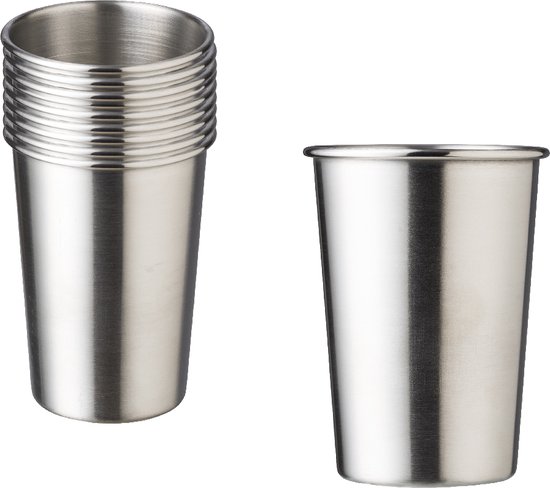 Lupine RVS Drinkbeker - Set 10 stuks - Stapelbaar - 300 ml - Grote ...