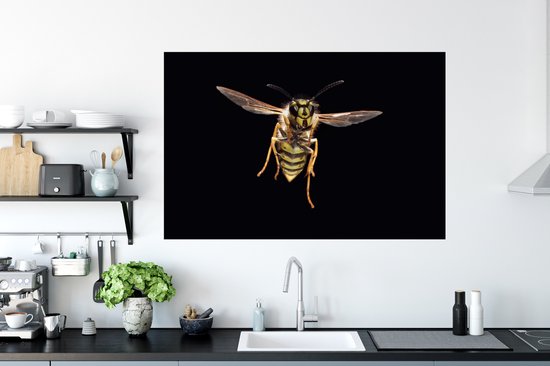 Muurstickers - Sticker Folie - Wesp - Insecten - Portret - 120x80 cm ...
