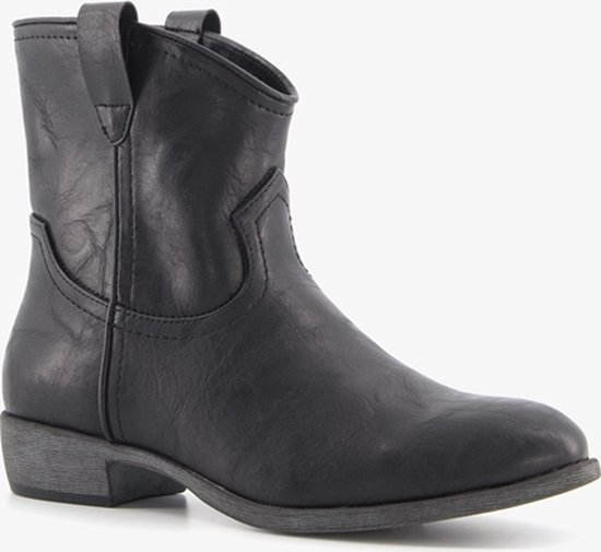 Blue Box lage dames cowboy western boots - Zwart - Maat 36 | bol