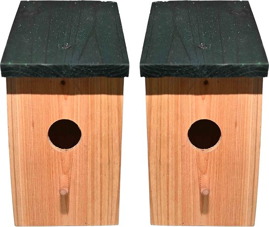 2 X Houten Houten Vogel Nesting Box Nest Vogelhuis Kleine Vogels Blauwe ...