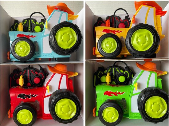 Crazy jumping car-bestuurbare springende tractor kleur geel | bol