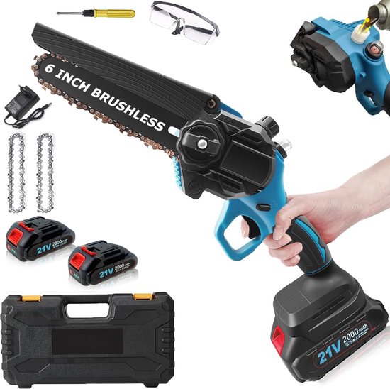 Equivera Mini Kettingzaag - Elektrisch - Mini Kettingzaag Met Accu ...