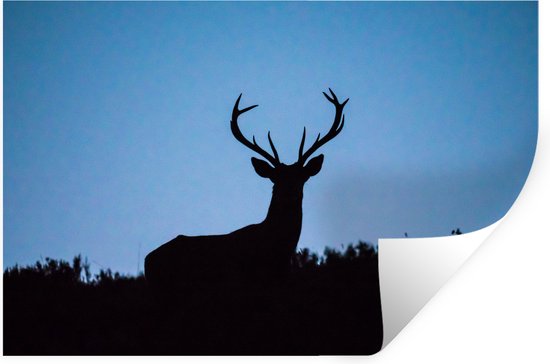 Muurstickers - Sticker Folie - Hert - Silhouet - Lucht - 30x20 cm ...