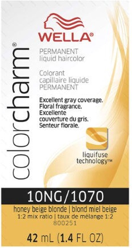 Wella Color Charm Permanent Liquid Haircolour - 10NG Honey Beige Blonde ...