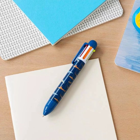 Zes kleuren balpen haai Rex London | bol