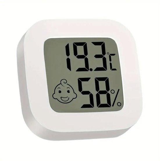 Temperatuur- en luchtvochtigheidsmeter - Zwart/Wit - Inclusief batterij ...