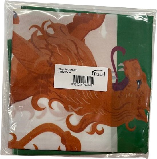 Trasal - vlag Rotterdam - rotterdamse vlag 150x90cm | bol