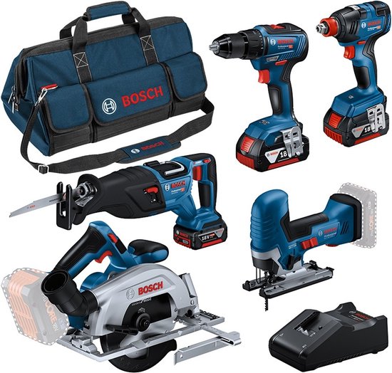 Bosch Professional Accu Combiset 5-delig 18V 4.0Ah in Tas - 0615A5003D ...