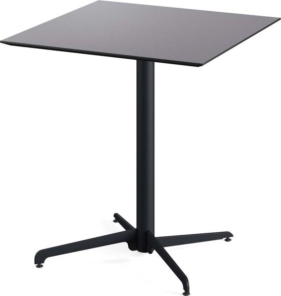 X Cross Tafelpoot Laag Zwart 74 cm - 11001 - Hpl Tafelblad 70x70cm ...