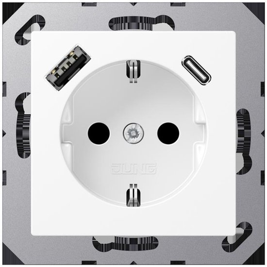 Jung A RANGE Wandstopcontact (WCD-schakelmateriaal) - A1520-15CAWWM - E2VWU | bol