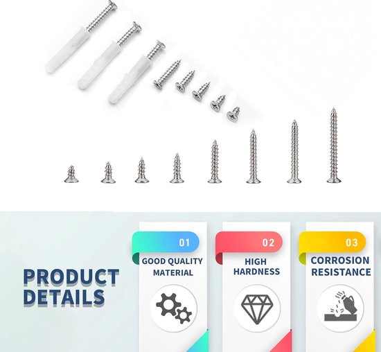 schroeven - zelftappende schroeven-assortimentset 380-Piece | bol