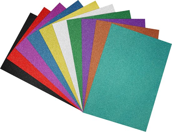 Belle Vous Zelfklevende Glitter Papier Vellen (30 Pak) – A4 Maat ...