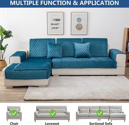 Decoratief kussen, bankovertrek 3-zits, anti-slip bankovertrek voor L ...