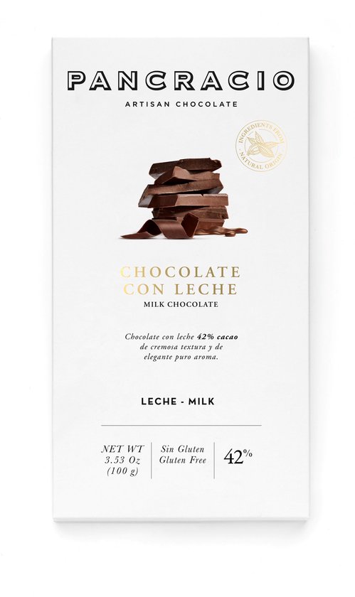 Pancracio - Chocolade - Melk - 42% - 2 repen van 100 gram per stuk | bol