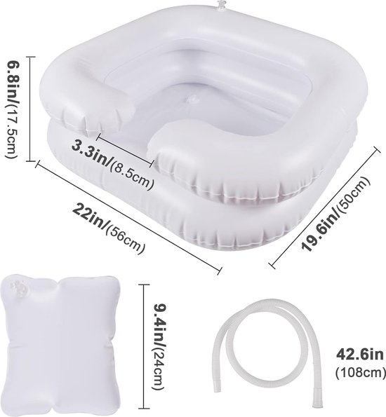 Haarwasbak - Haarwasbak opblaasbaar - Wasbak - Voor kappers - Mobiele wastafel -... | bol