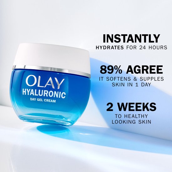 Olay Dagcrème Hyaluronic Parfumvrij - 4 x 50 ml - Voordeelverpakking | bol