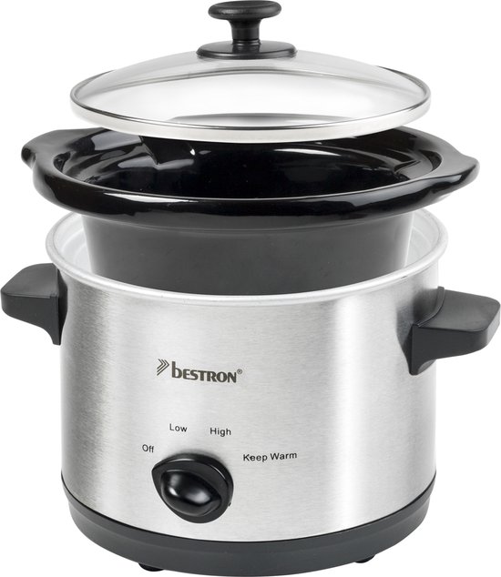 Bestron Slowcooker - 1.5 Liter - Keramische binnenpan - ASC150 | bol