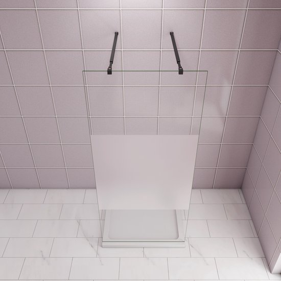 Inloopdouche 117,7x200cm,8mm NANO EasyClean veiligheidsglas matglas,73 ...