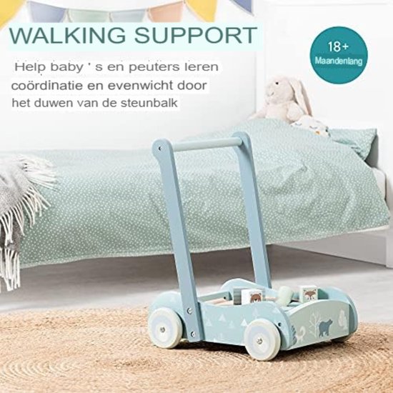 Loopstoel baby - Loopstoeltje baby - ‎46 x 38,5 x 29,8 cm - Blauw | bol