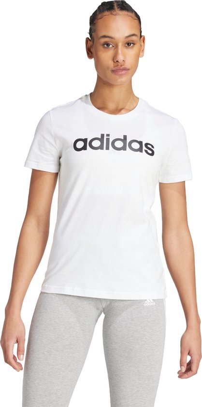 adidas Sportswear LOUNGEWEAR Essentials Slim Logo T-shirt - Dames - Wit- XS | bol