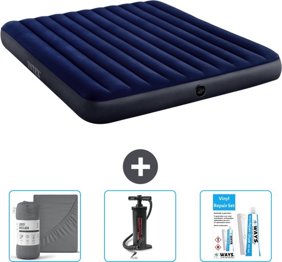Intex Luchtbed - 2-Persoons - 183 x 203 x 25 cm - Blauw - Inclusief ...