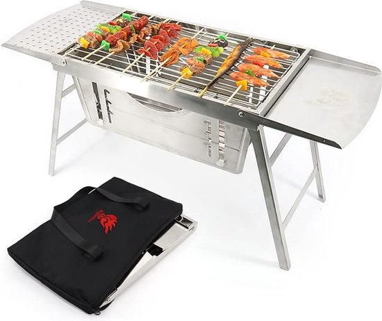 Geïntegreerde Opvouwbare Draagbare Houtskool Grill Grote Camping Grill ...