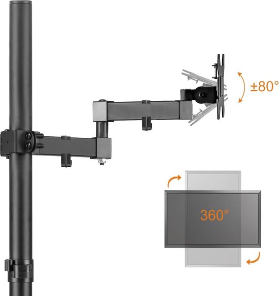 Enkel Volledig Verstelbare Staande Hoogte Monitorarm Standaard 800mm ...