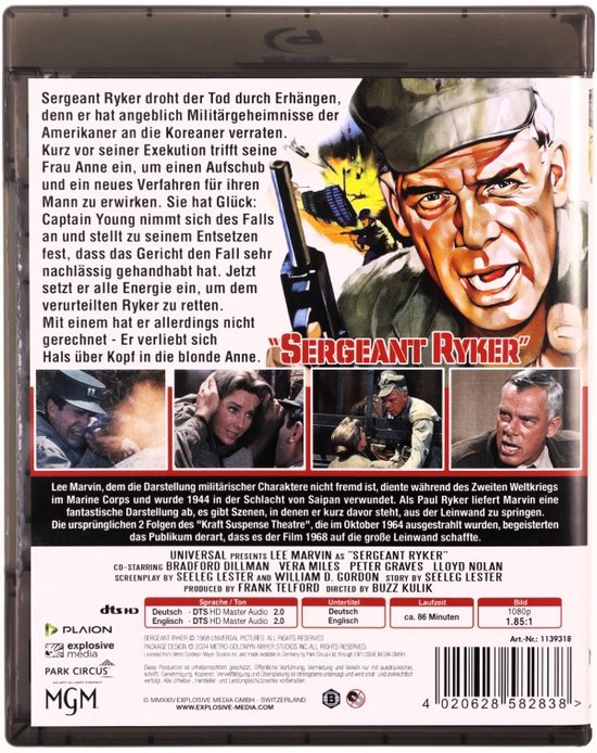 Sergeant Ryker [Blu-Ray] (Blu-ray), Peter Graves | Dvd's | bol