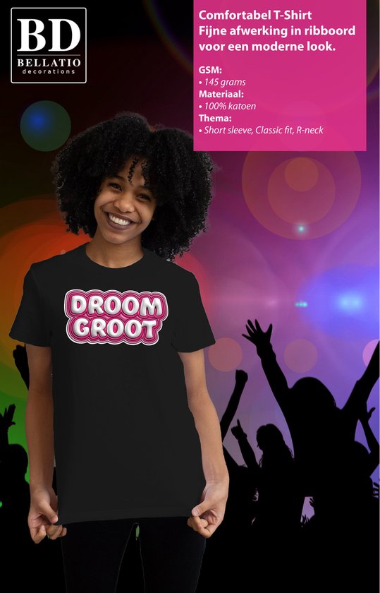 Bellatio Decorations Song T-shirt voor festival - droom groot - Europa - zwart - dames... | bol
