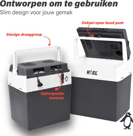 KOEL Boks 30 - Koelbox Elektrisch 12V & 230 Volt - Frigobox voor in de Auto - Coolbox... | bol