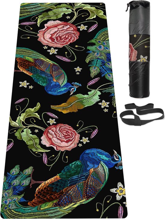 Yogamat, antislip milieuvriendelijke oefenmat met draagriem, dikke ...